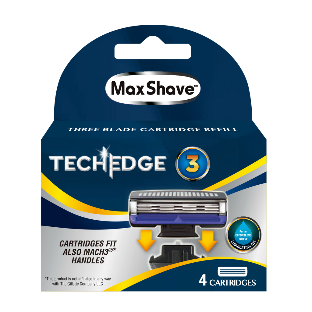Max-shave Tech Edge Mens 3 Blade Refills 4's – ZimSeller Pharmacy